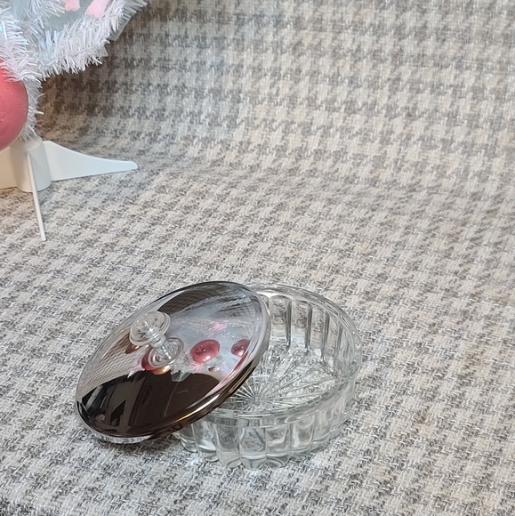 Bath | Vintage Glass Loose Powder Dish With Lid | Poshmark